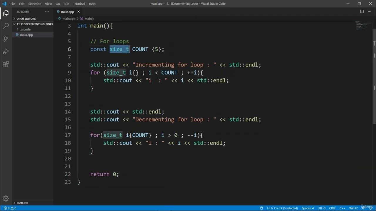 017 Decrementing Loops - YouTube