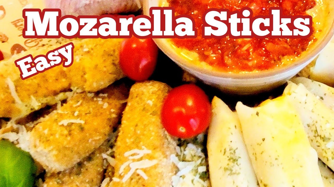 The 🔥 BEST MOZARELLA STICKS in minutes!!! Bonus Spicy Sauce - YouTube