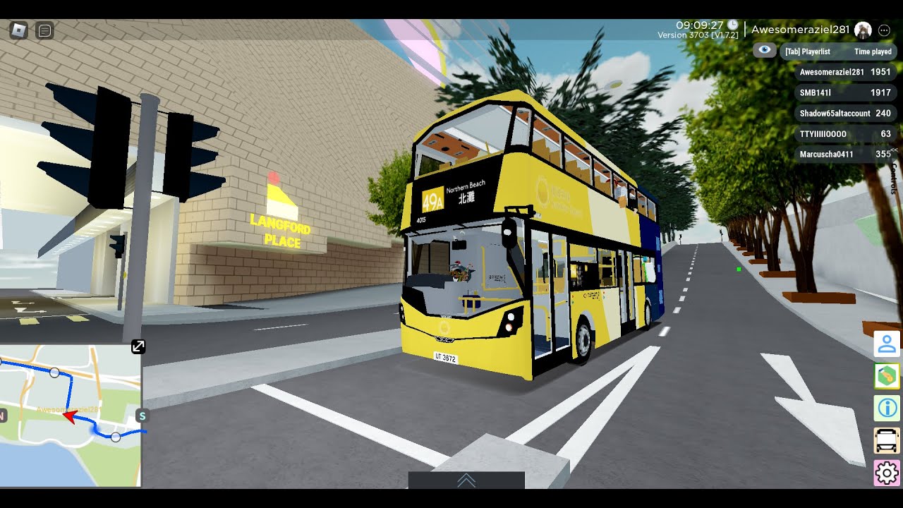 Sunshine Bus Sim | Volvo B5TL (Sunshine Express) on 49A - YouTube