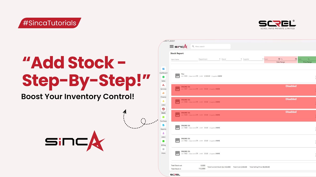 Add your stock in trade easily with SINCA – fast, simple & accurate ...
