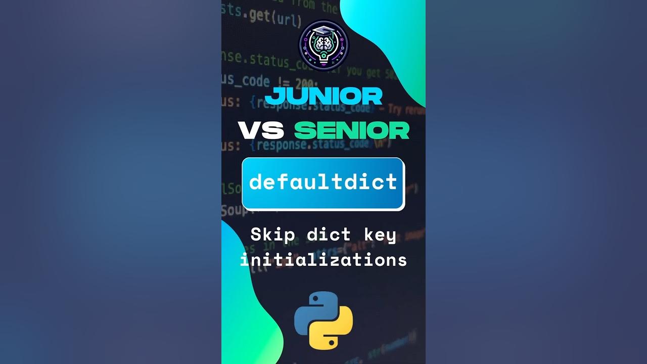 Junior vs Senior: Python's defaultdict Explained #python #programming #pythontips - YouTube