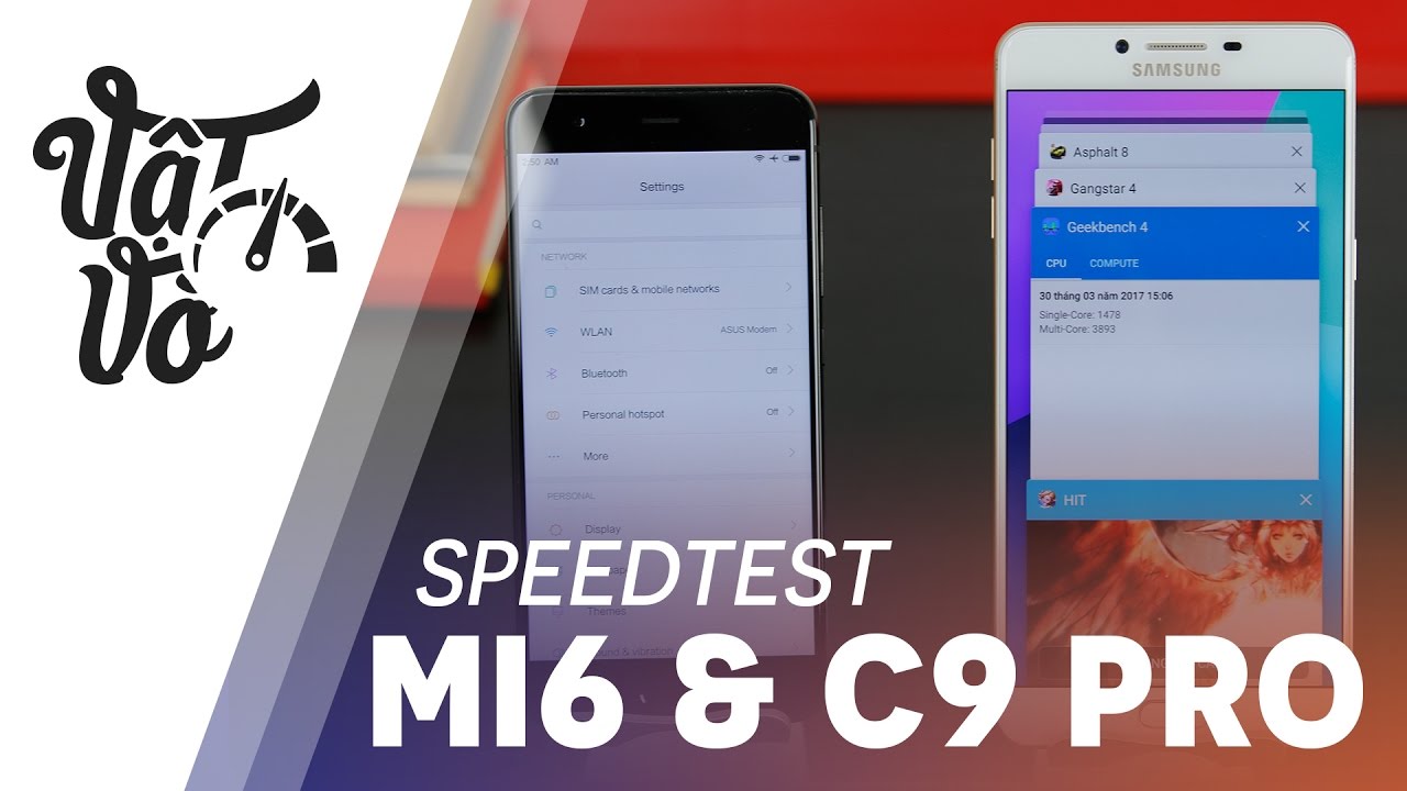 6GB RAM của Xiaomi Mi6 đối đầu Galaxy C9 Pro - YouTube