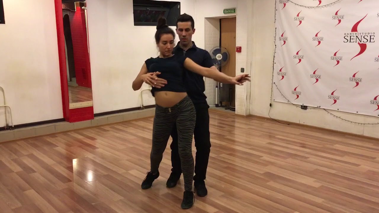 Bachata. Shadow step. With account - YouTube