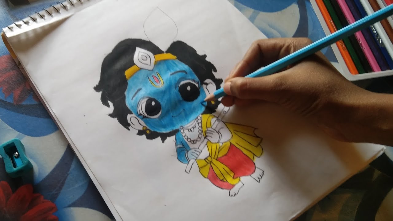 Arnav-arts912 is live! drawing Little Krishna 💖 ️ 😘 - YouTube
