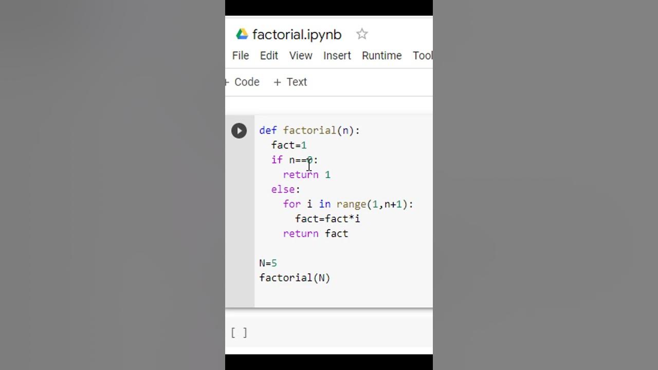 How To Find A Factorial For Given Number Using Python Python3 Pythonprogramming