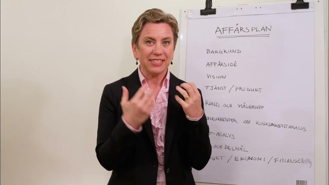 Affärsplan - vad ska den innehålla och vad är syftet med en - YouTube