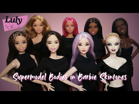 Luly Supermodel from Aliexpress - modded JHD Mizi 1.0 fashion doll body in Barbie skincolor matches