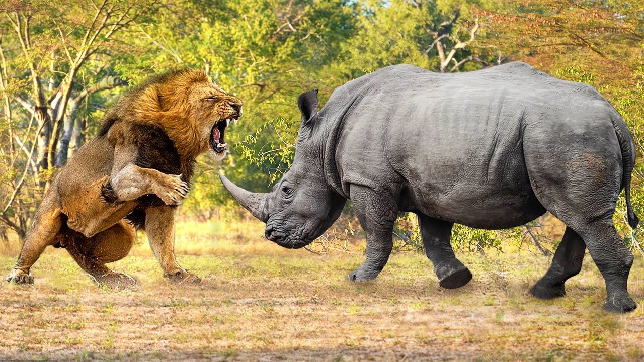 Questo Leone Era Condannato. Predatori Che Hanno Ovviamente Commesso Un Errore Con La Loro Preda ...