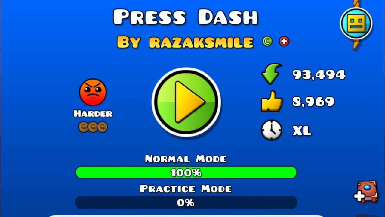Geometry Dash | Press Dash | Press Start x Dash - YouTube