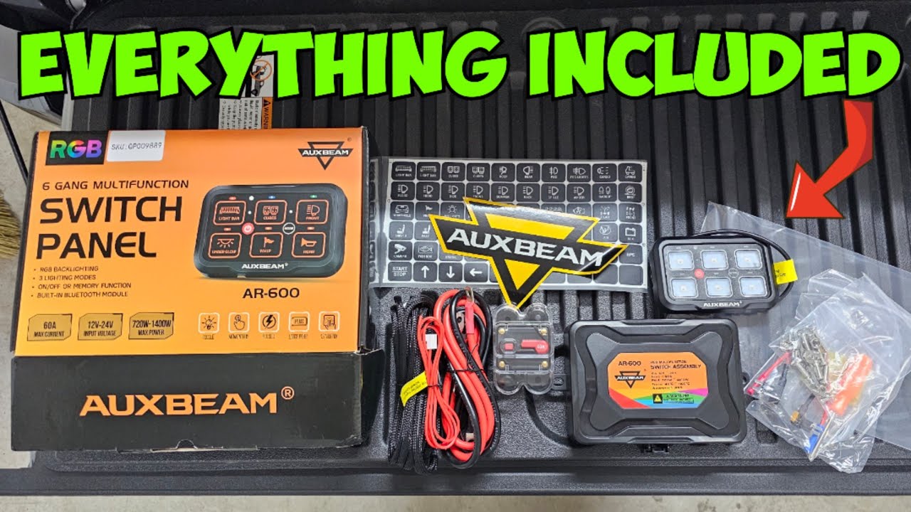 AUXBEAM AR-600 RGB SWITCH PANEL UNBOXING **EVERYTHING YOU NEED FOR ...