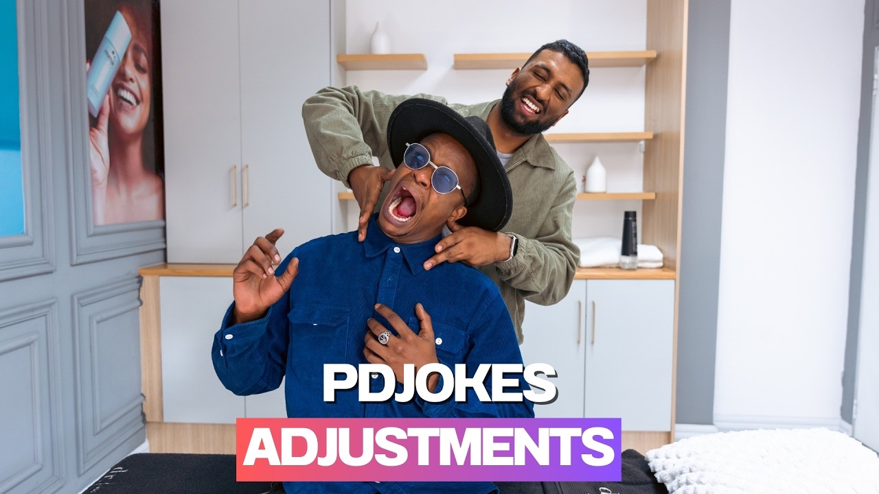 PD Jokes (Prince Dube) first Chiropractic adjustment with Dr Caleb Nair ...