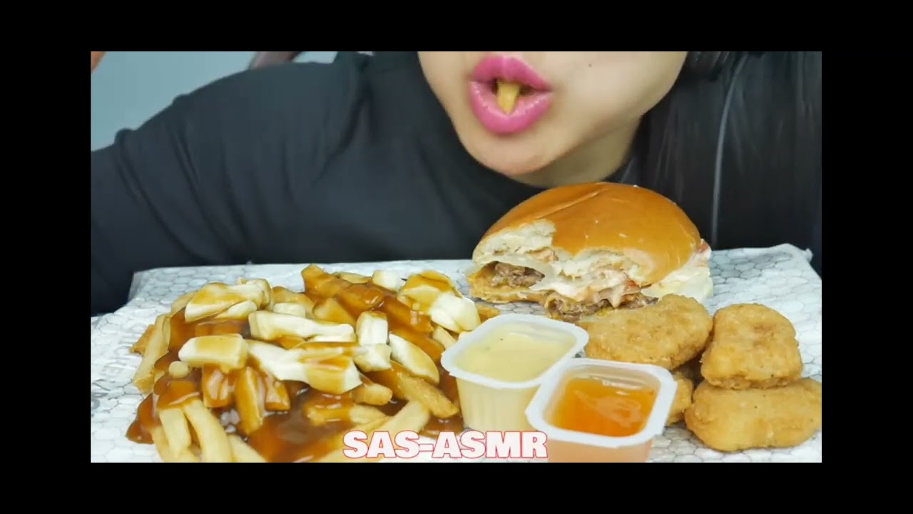 Eating Wendy's poutine , burger 🍔 and chicken nuggets credit:@SASASMR ...