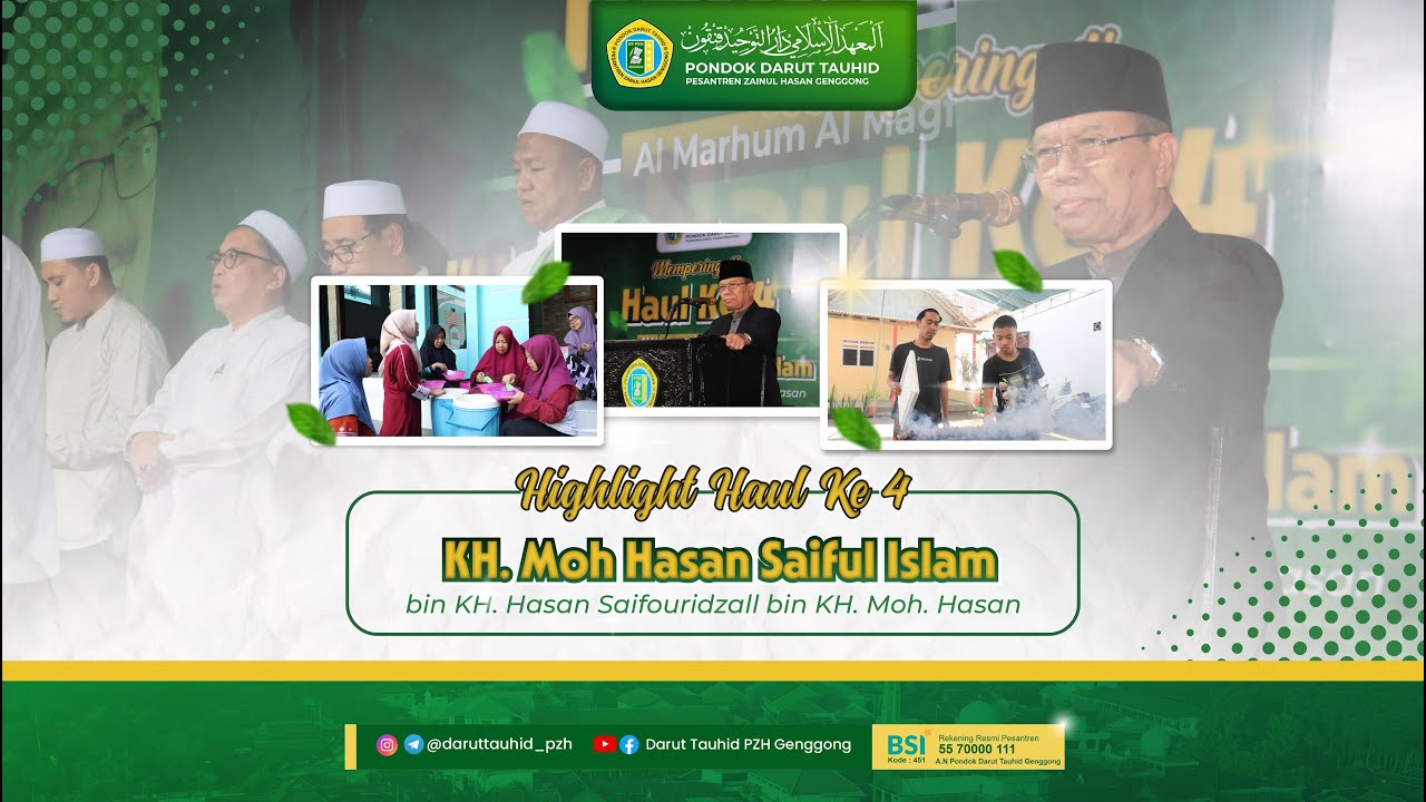 Highlight Haul ke-4 Al Marhum Al Maghfurlah KH. Moh. Hasan Saiful Islam - YouTube