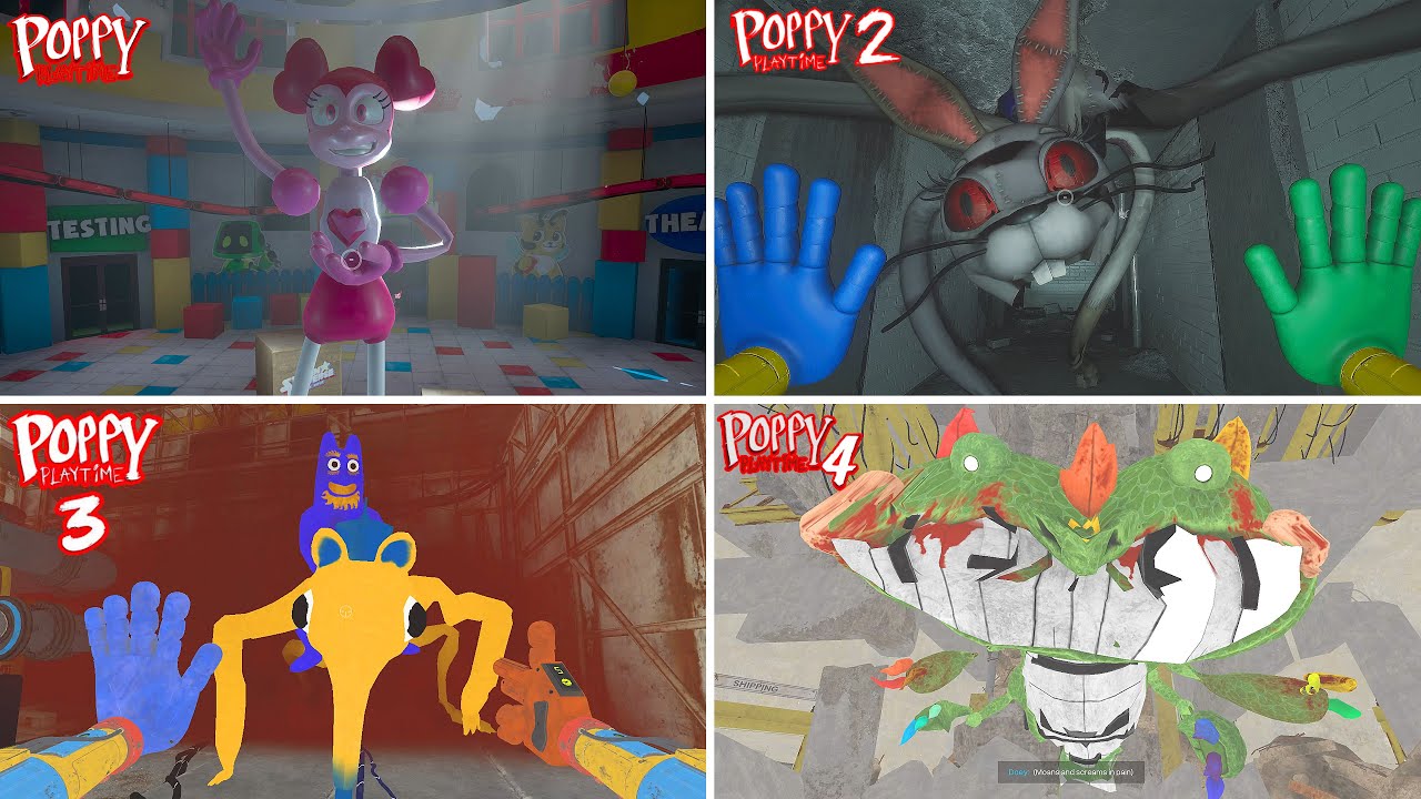 Poppy Playtime FULL WALKTHROUGH (Ch.1–4) – Every Escape & Secret Room ...