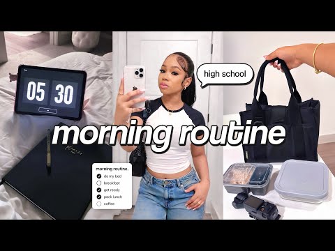my average high school morning routine | grwm, packing lunch, hygiene, daily habits