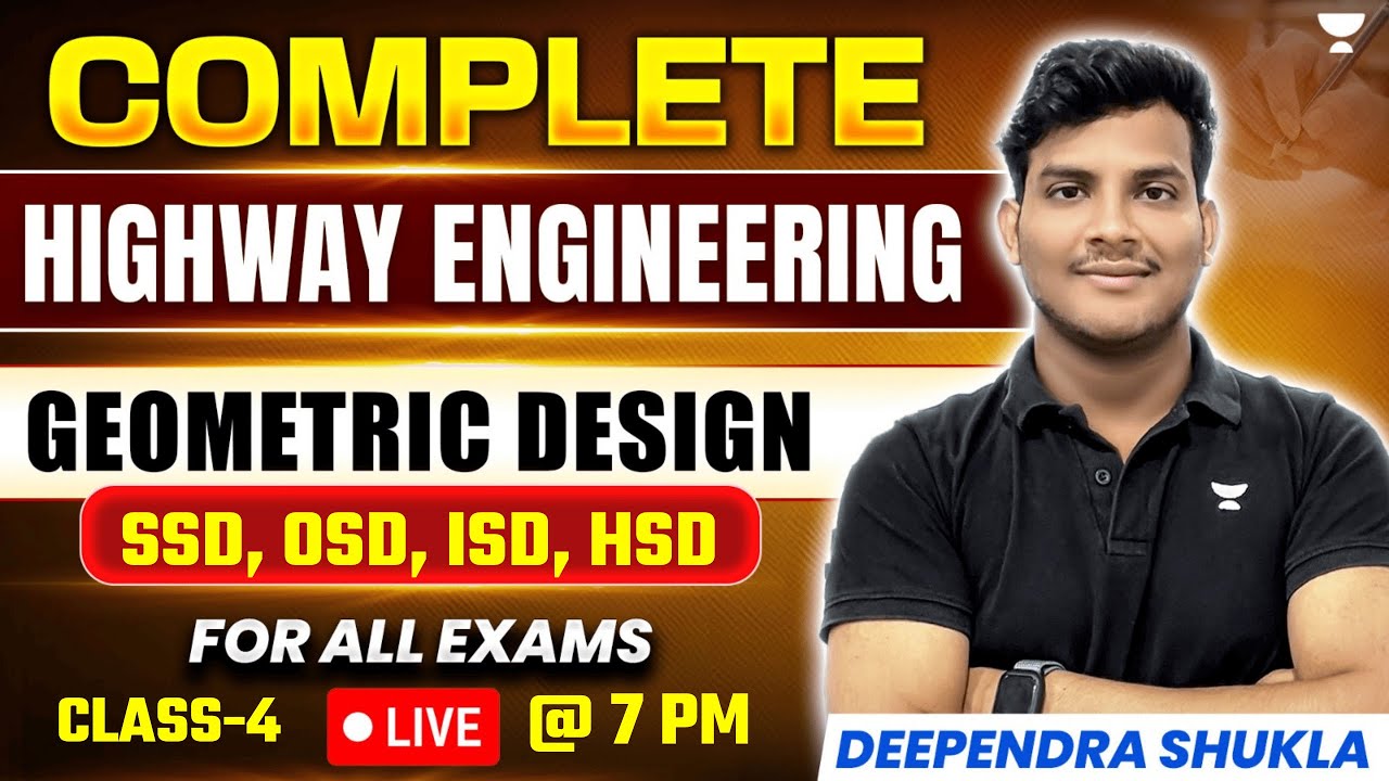 Highway Engineering | Class-4 | Geometric Design | Gate | RRB JE |UPPSC ...