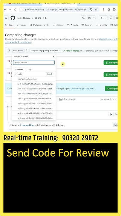 How to Send Code for Review Git Tutorial GitHub Tutorial For Beginners ...