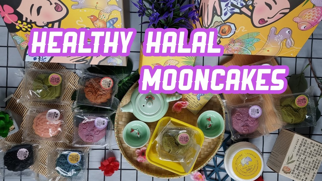 Healthy Halal Mooncakes at Purplecane - YouTube