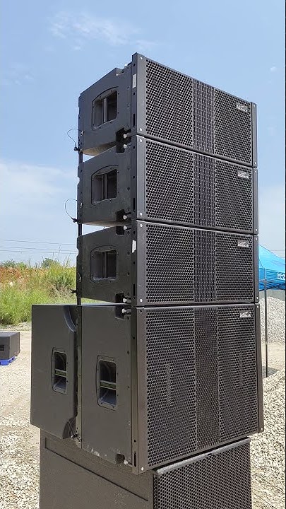 Admark double 10 inch , 3 way line array , active waterproof - YouTube