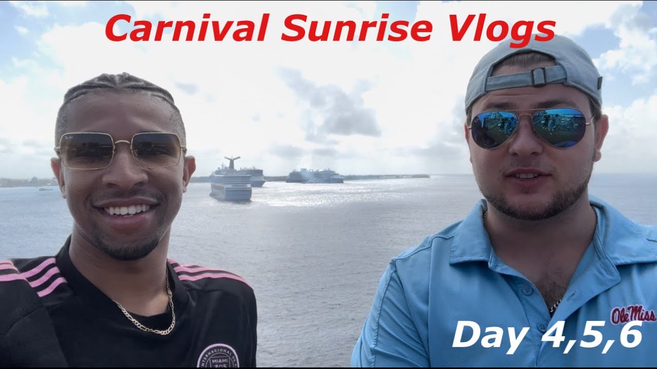 Carnival Sunrise Vlogs (Day 4, 5 & 6) Grand Cayman, Fun Day at Sea ...