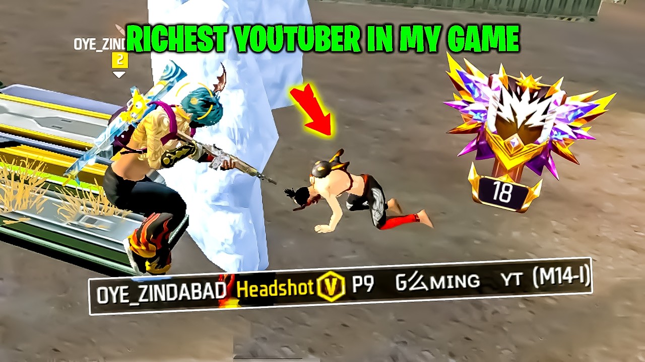 Richest Free Fire YouTuber Spotted! P9 Gaming YT in My Game 😱 - YouTube