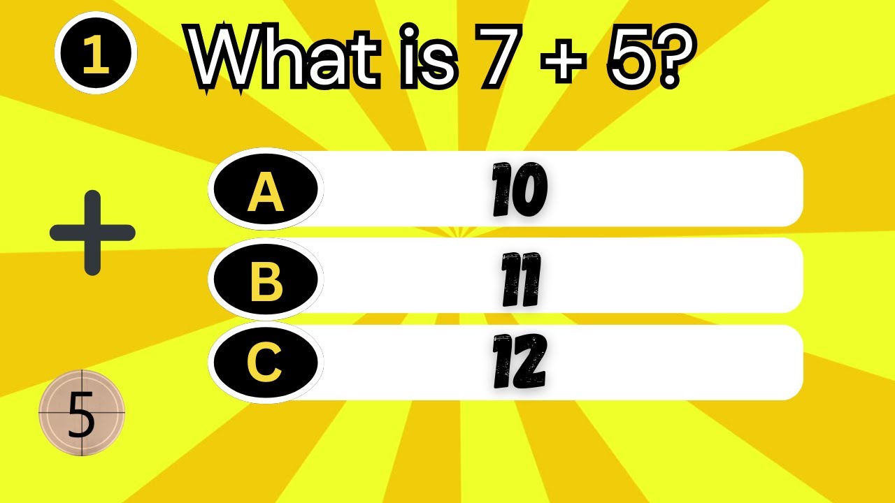 🔥 Fun Math Quiz for Kids | Learn Addition, Subtraction, Multiplication ...