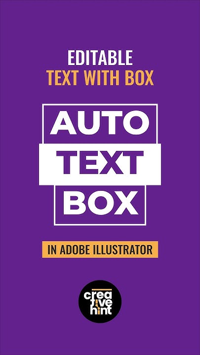 How to create editable auto text box in Adobe Illustrator - YouTube