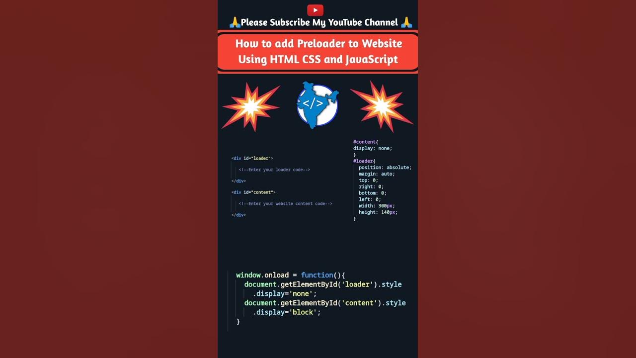 How To Add Preloader To Website Using Html Css And Javascriptcssjavascript Preloadershorts