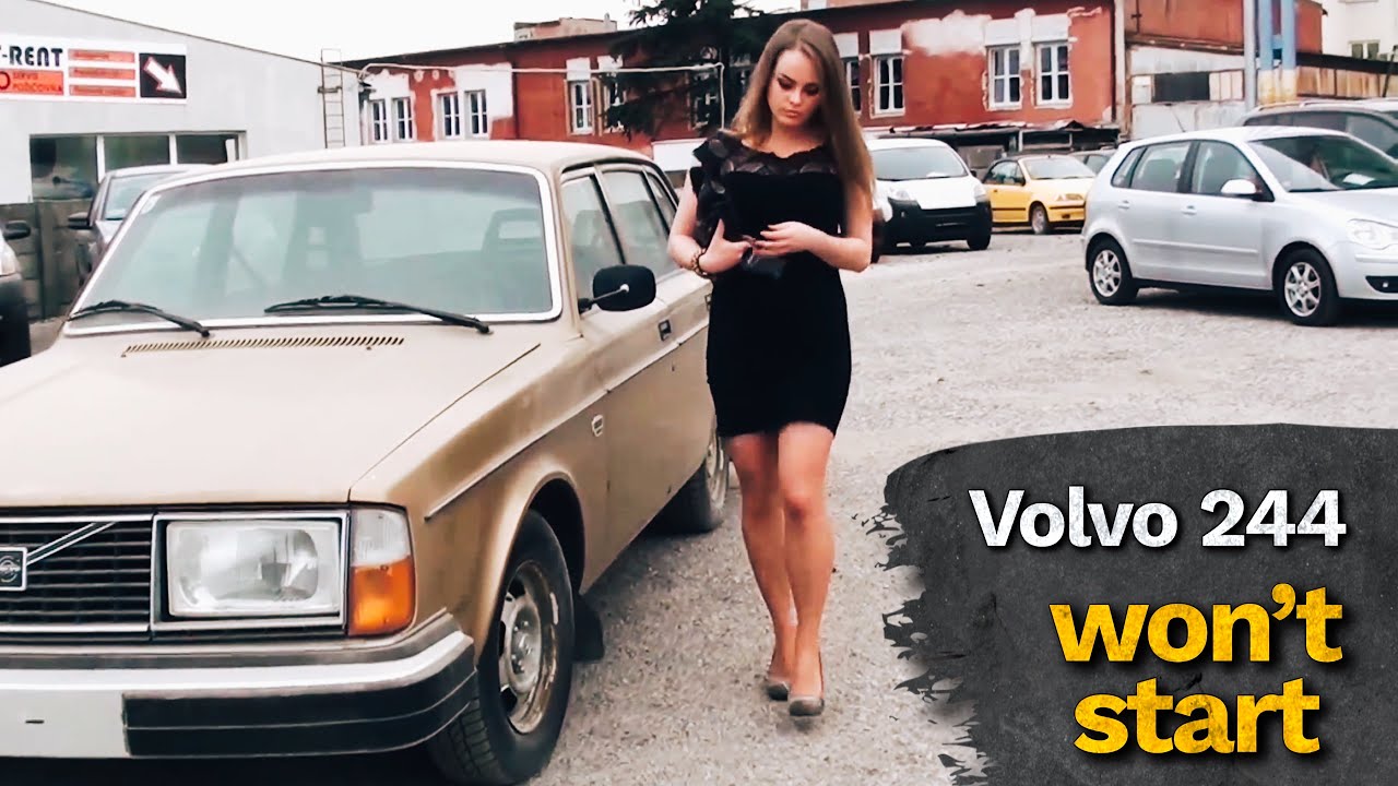 Lady struggles with VOLVO 240 | Volvo won't start | Car Cranking Pedal ...