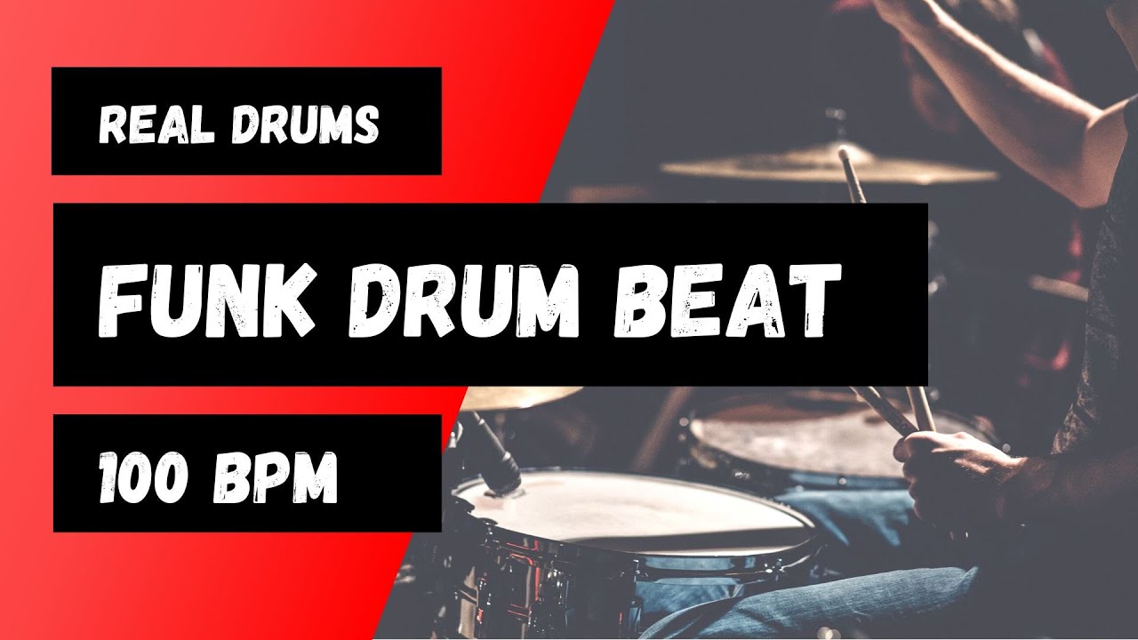 Funk Drum Beat for practice 100bpm - YouTube
