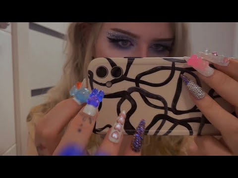 ASMR | CAMERA / PHONE TAPPING with LONG NAILS ♥ No talking - YouTube