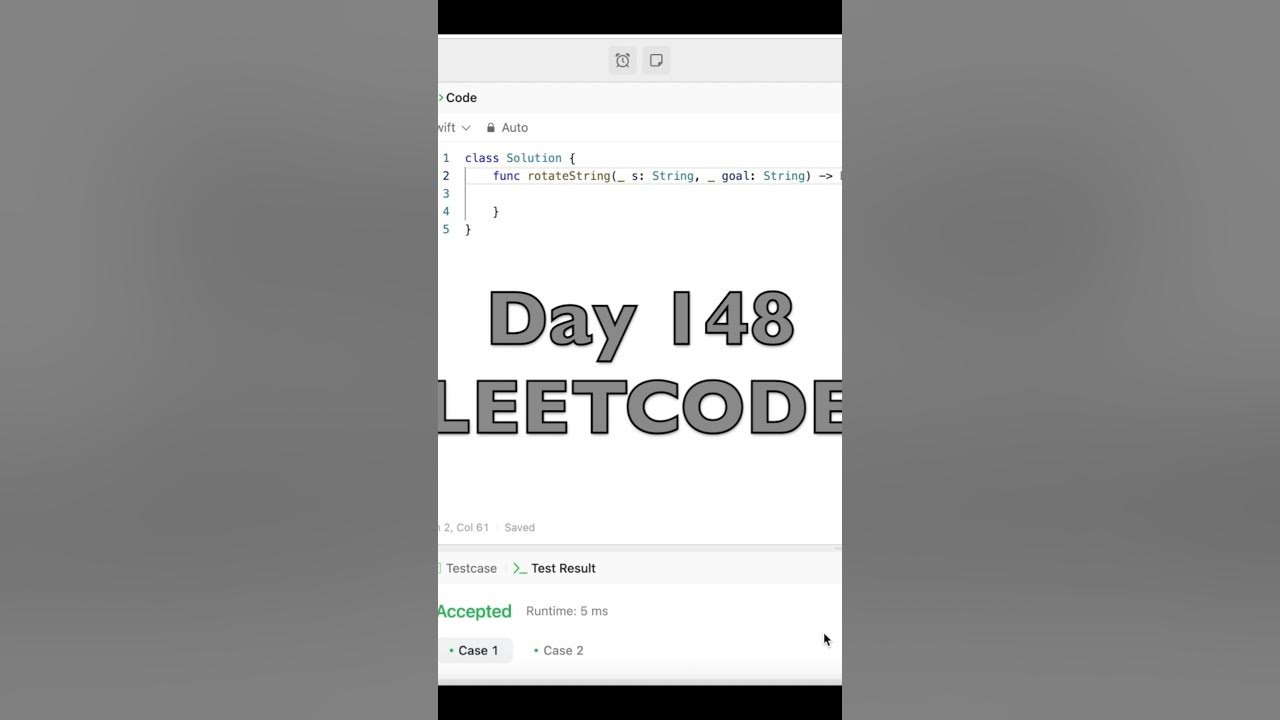 Day 148: LeetCode Problem 796. - Swift #daily #challenge #swiftui #coding #FAANG - YouTube