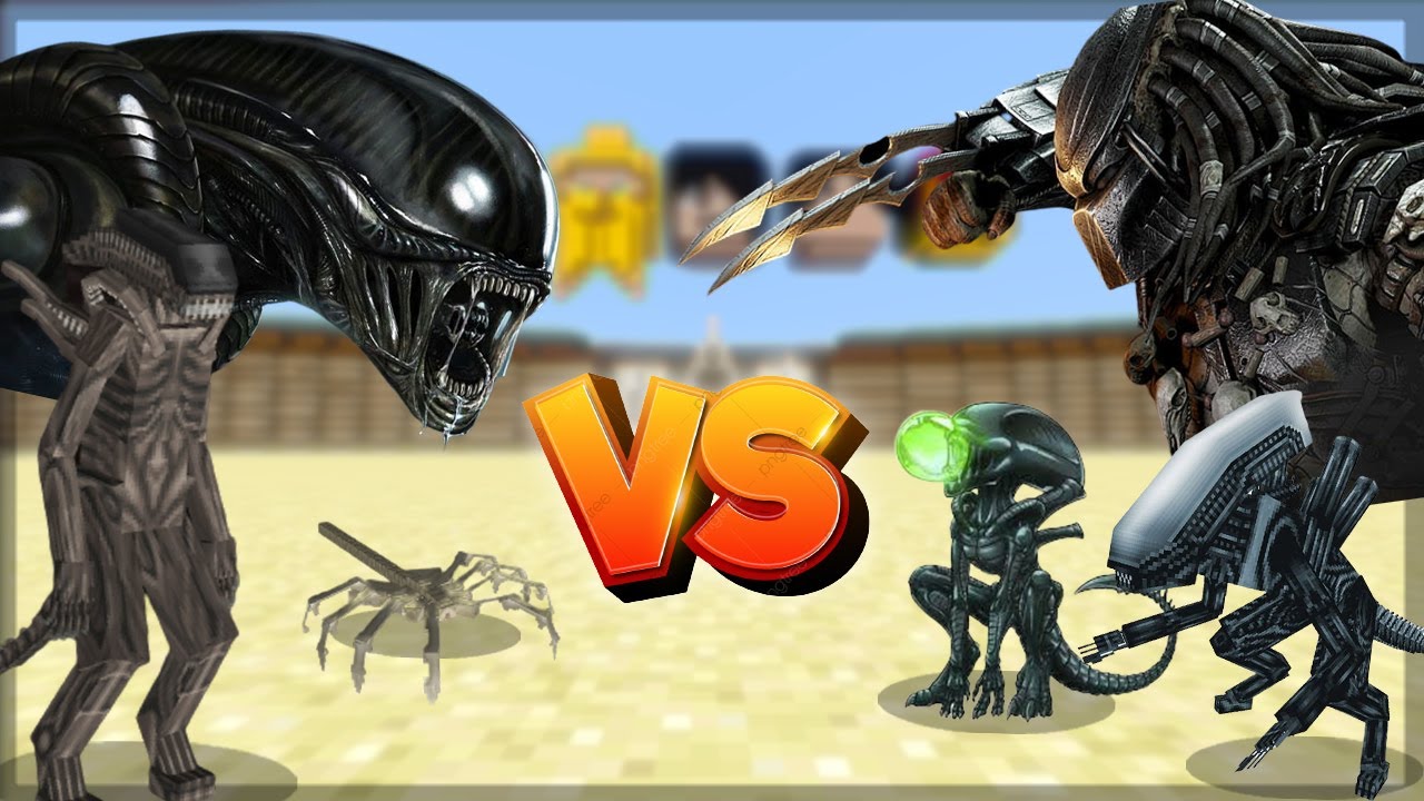 Minecraft: ALIENS VS PREDATOR TORNEIO ! - BATALHA DE MOBS | 1.12.2 ...
