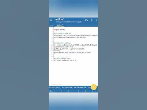 get IP address using python. Know your ipv4 & ipv6 address | pydro3python #python #pydroid3 # ...