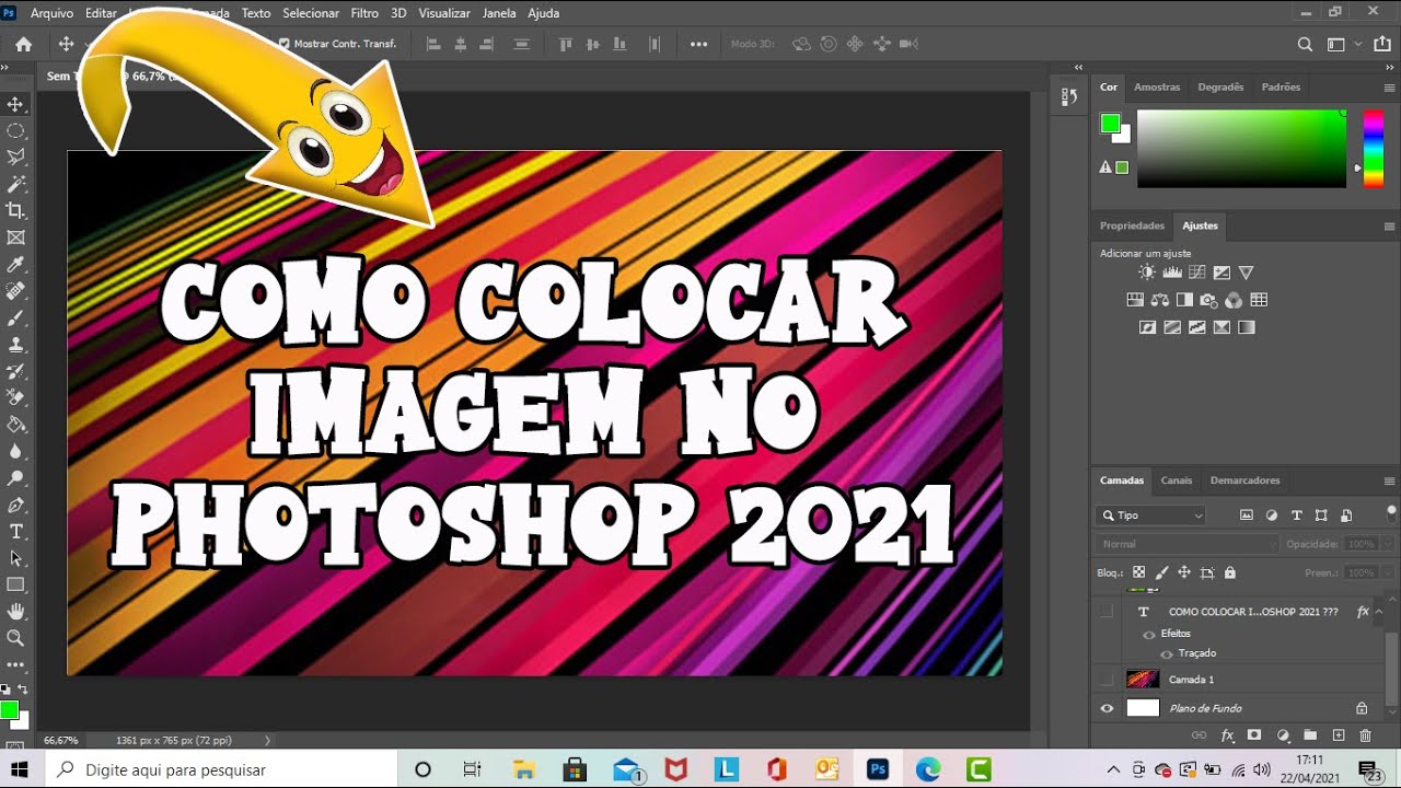 Como colocar imagem no Photoshop 2021 ? MUITO FÁCIL E PRÁTICO - YouTube
