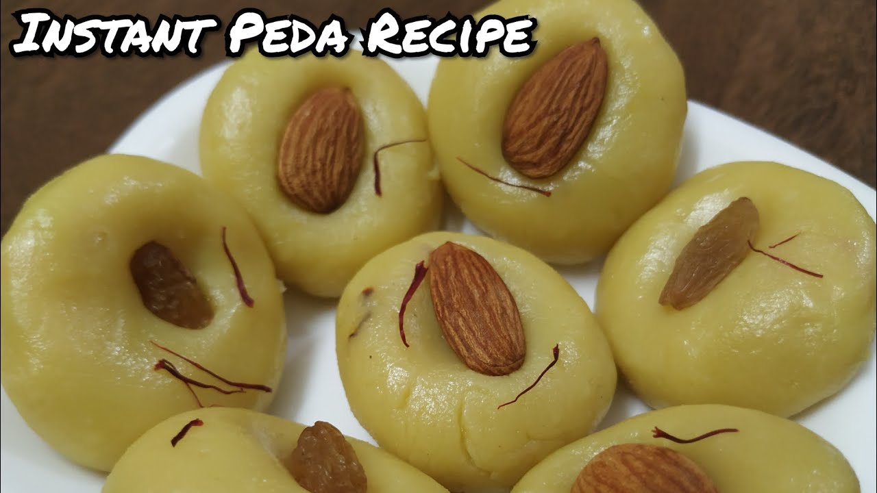 Instant Peda Recipe Without Milk And Mawa Youtube