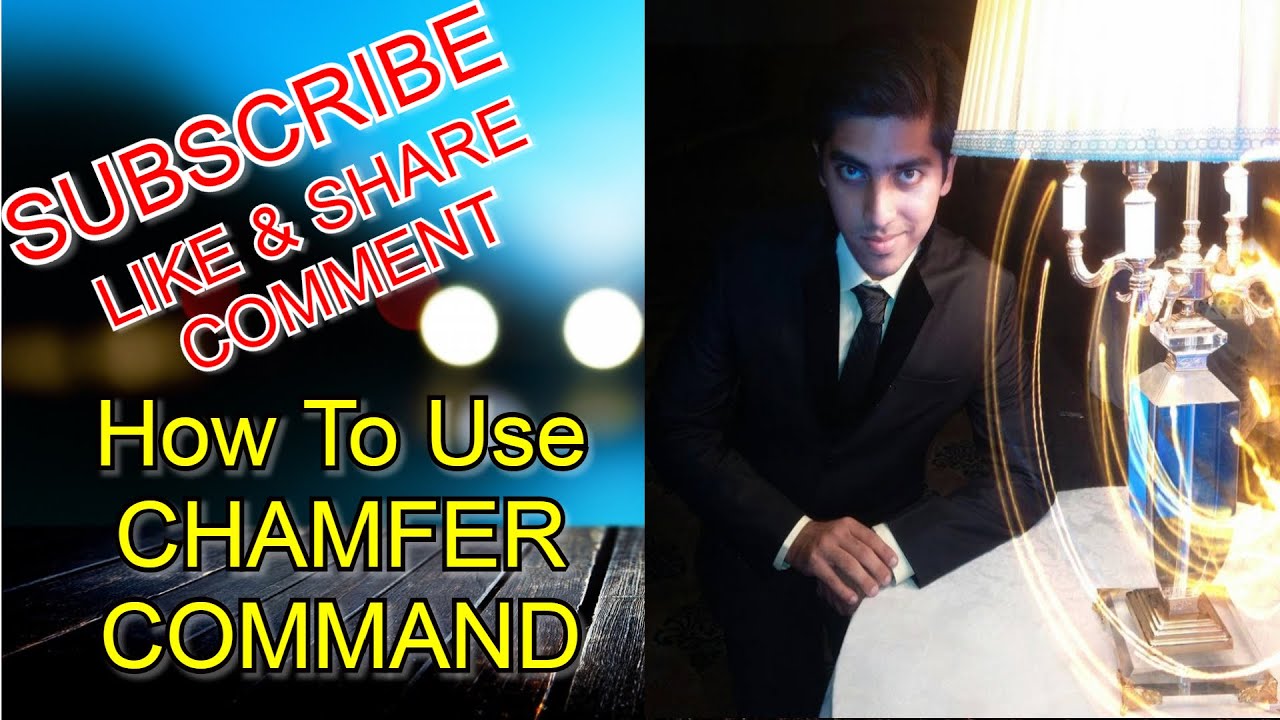 how to use chamfer command in autocad - YouTube