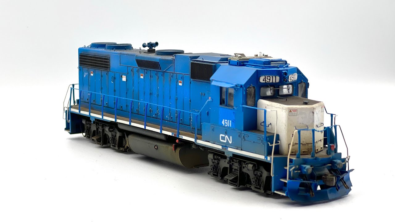 HO Scale - A day in the life of L579 CN 4911 IC 9628 GTW 5856 - YouTube