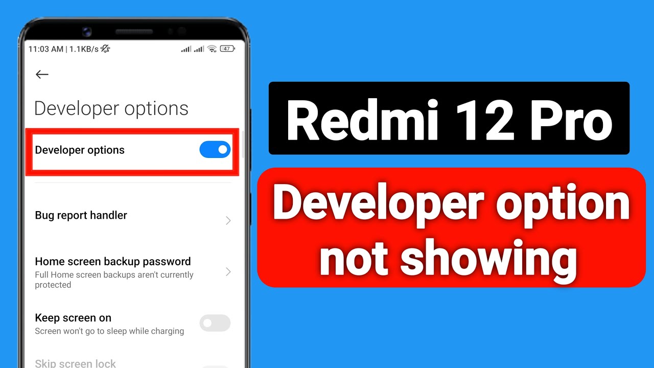 How to fix Developer option not showing in redmi note 12 Pro | - YouTube