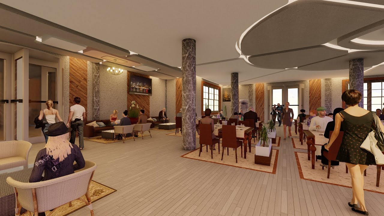 5 Star hotel restaurant interior design - YouTube