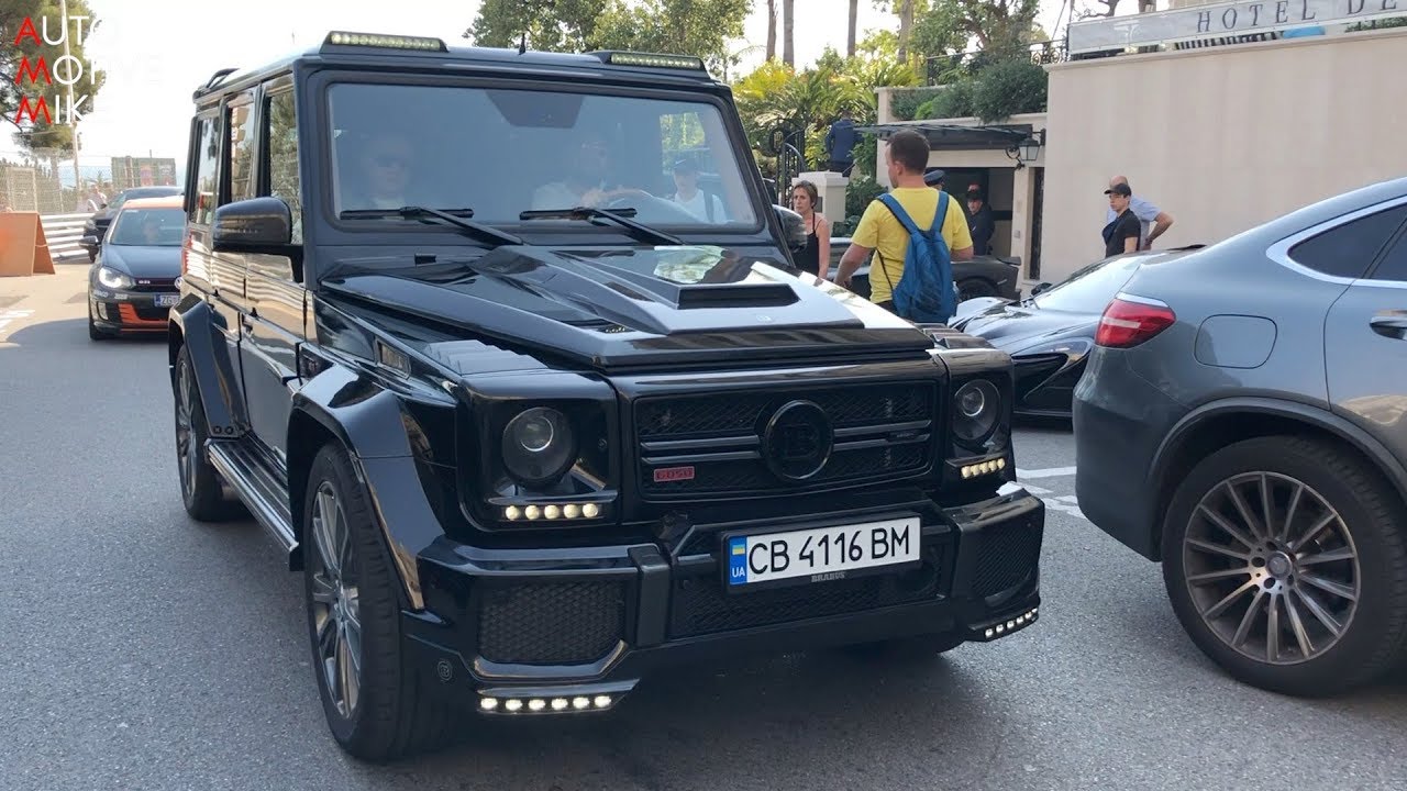 Brabus B70 & G850 (Mercedes G63 & G65 AMG) cruising through Monaco ...