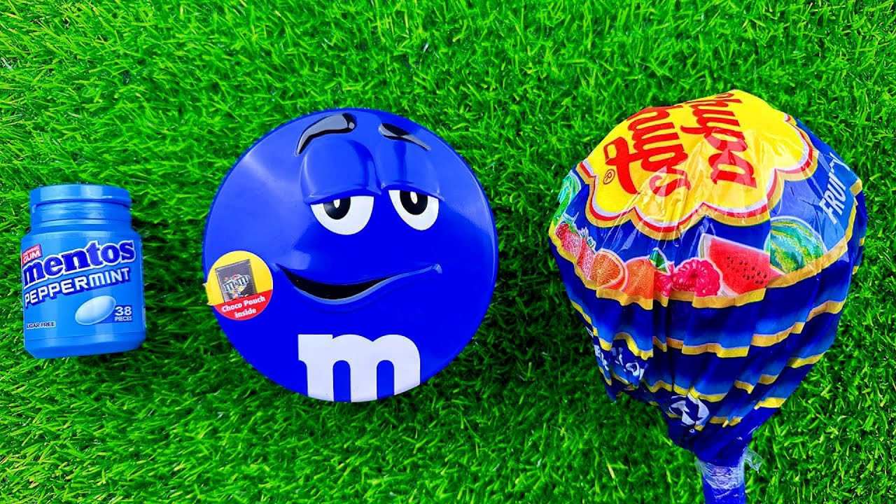 Satisfying Video Unboxing GIANT BLUE Lollipop Candy with Yummy Sweets Cutting ASMR M&M'S 2024 ...