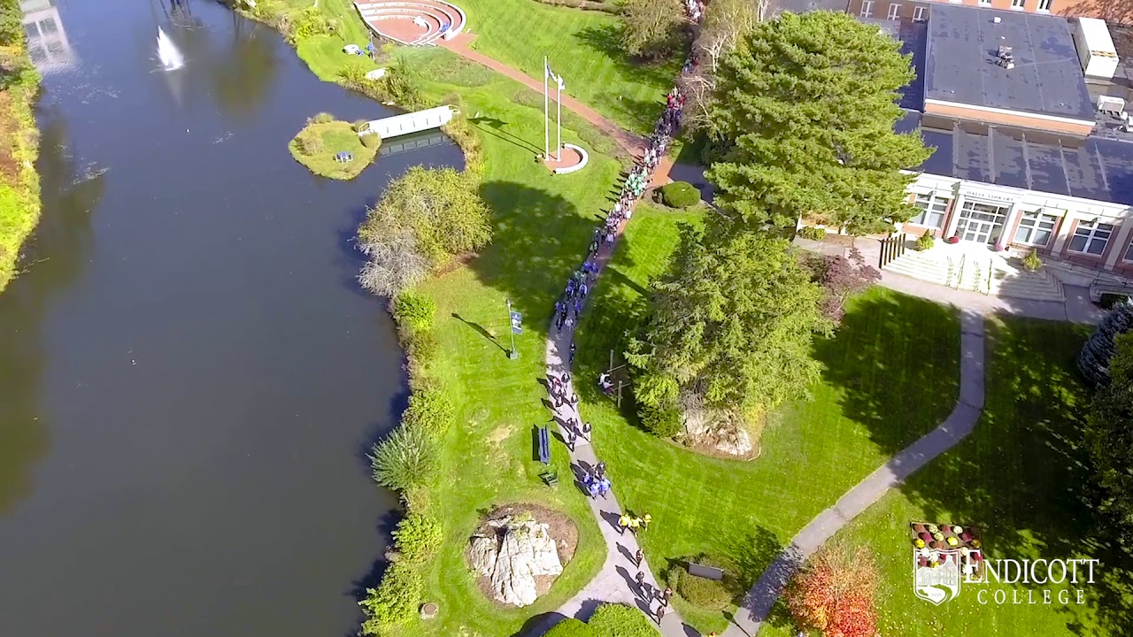 Drone Aerial of Endicott College Campus - YouTube