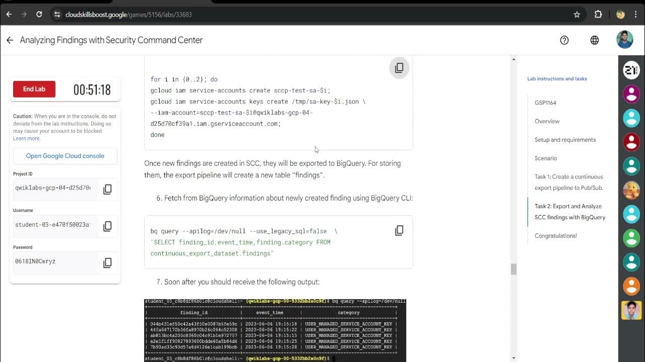 Analyzing Findings with Security Command Center Lab (Arcade) GSP 1164 - YouTube