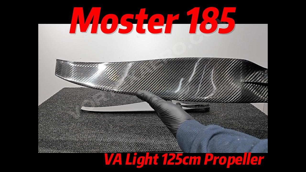 Moster 185 propeller 125cm Vortexaero - YouTube