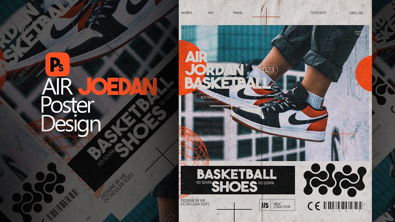 AIR JORDAN COVER DESIGN | POSTER DESIGN | PHOTOSHOP TUTORIAL. - YouTube