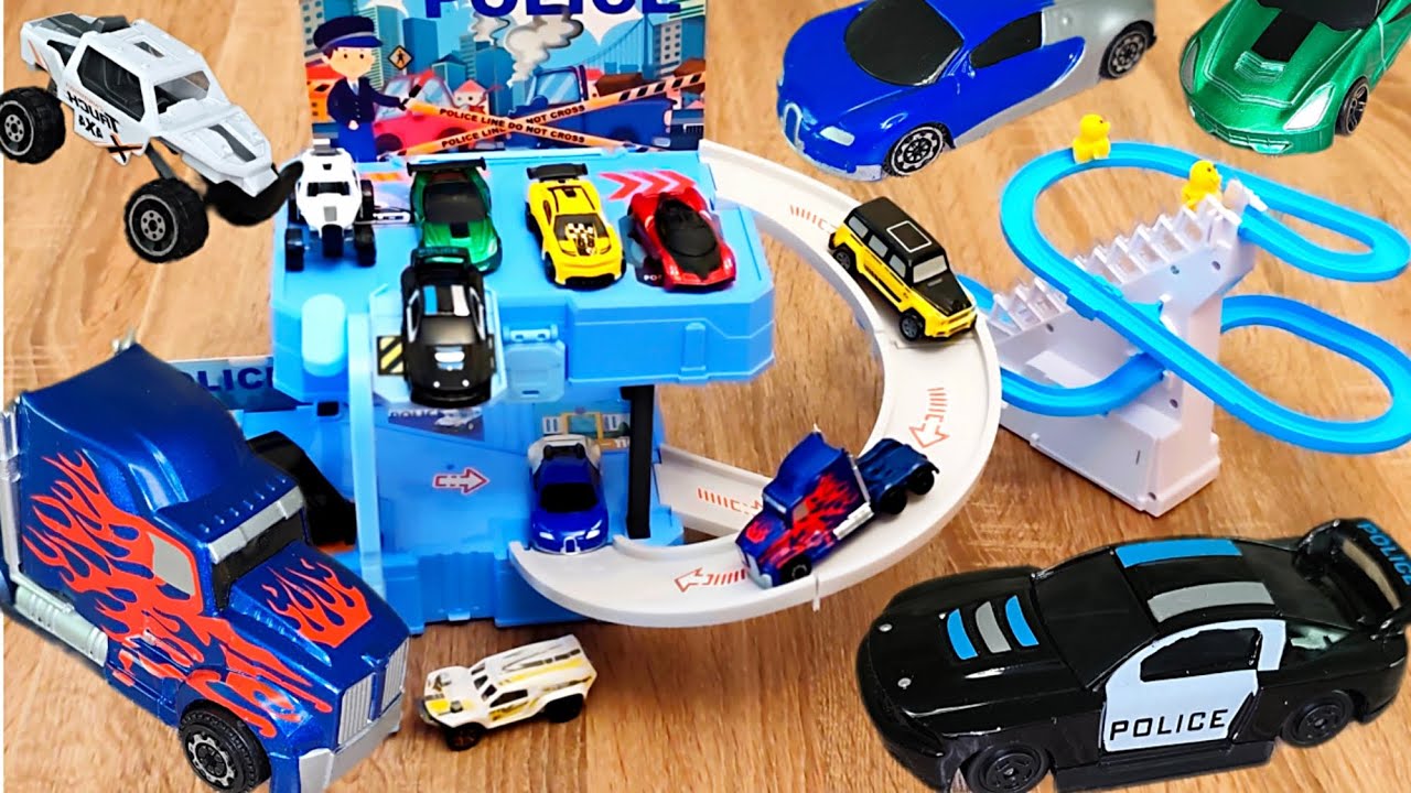 🚗 6-Minute Epic Police Car Track & Duck Slide Adventure! Fastest & Most ...
