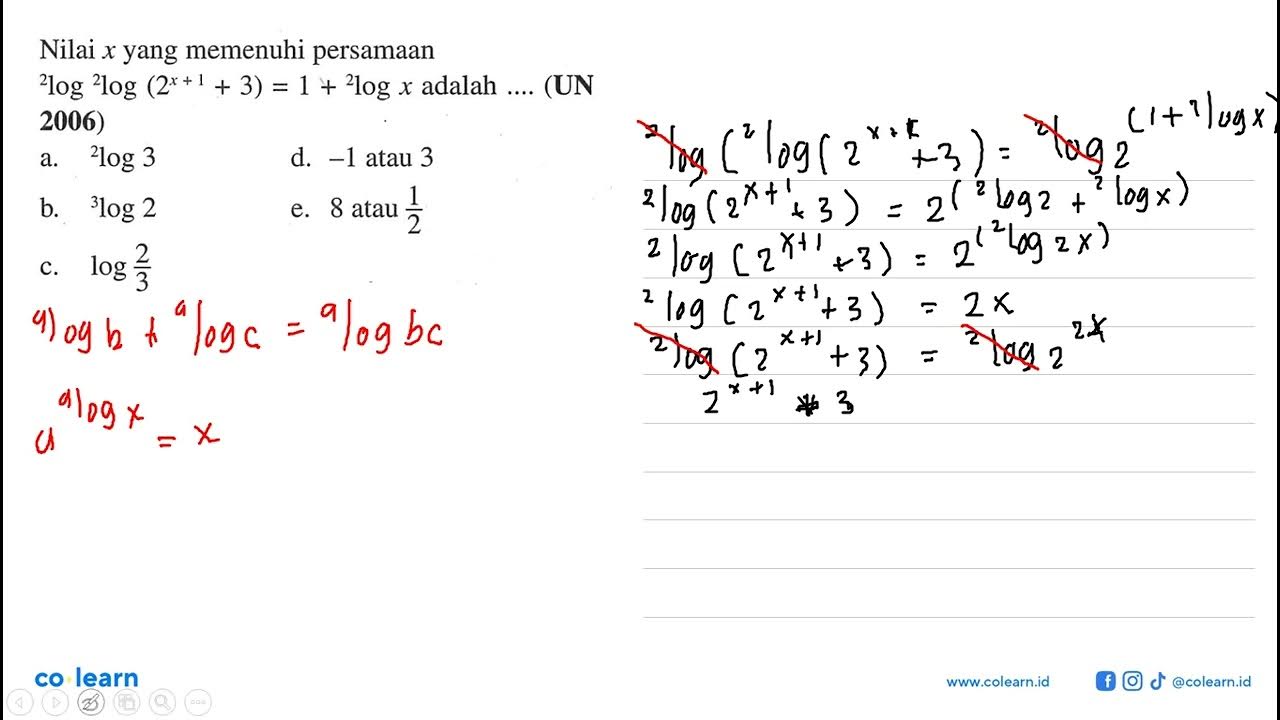 nilai-x-yang-memenuhi-persamaan-2log-2log-2-x-1-3-1-2log-x-adalah