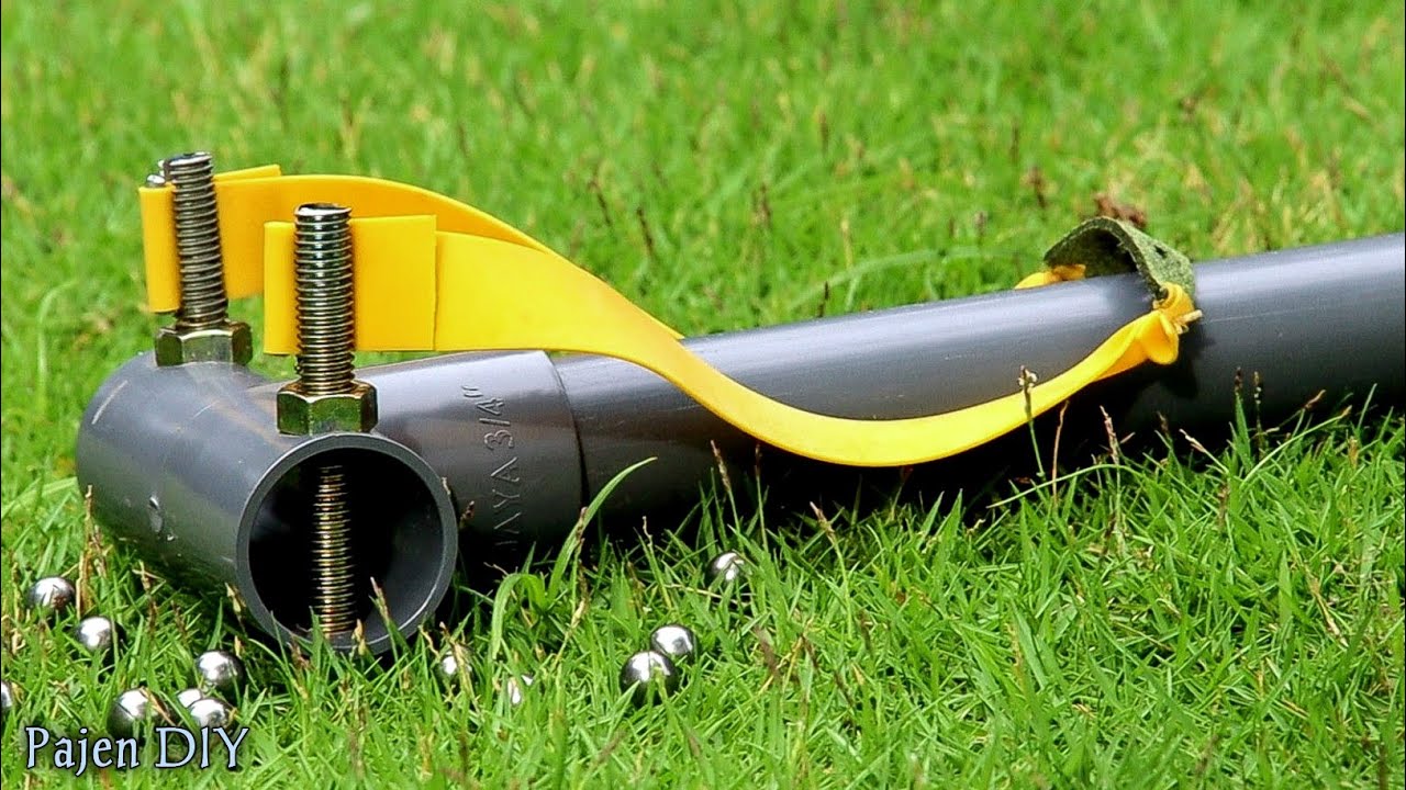 DIY Slingshot - How To Create A Powerful Slingshot From PVC Pipe - YouTube