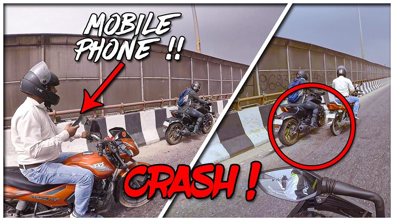 CARELESS INDIAN using mobile phone on highway **ACCIDENT** - YouTube
